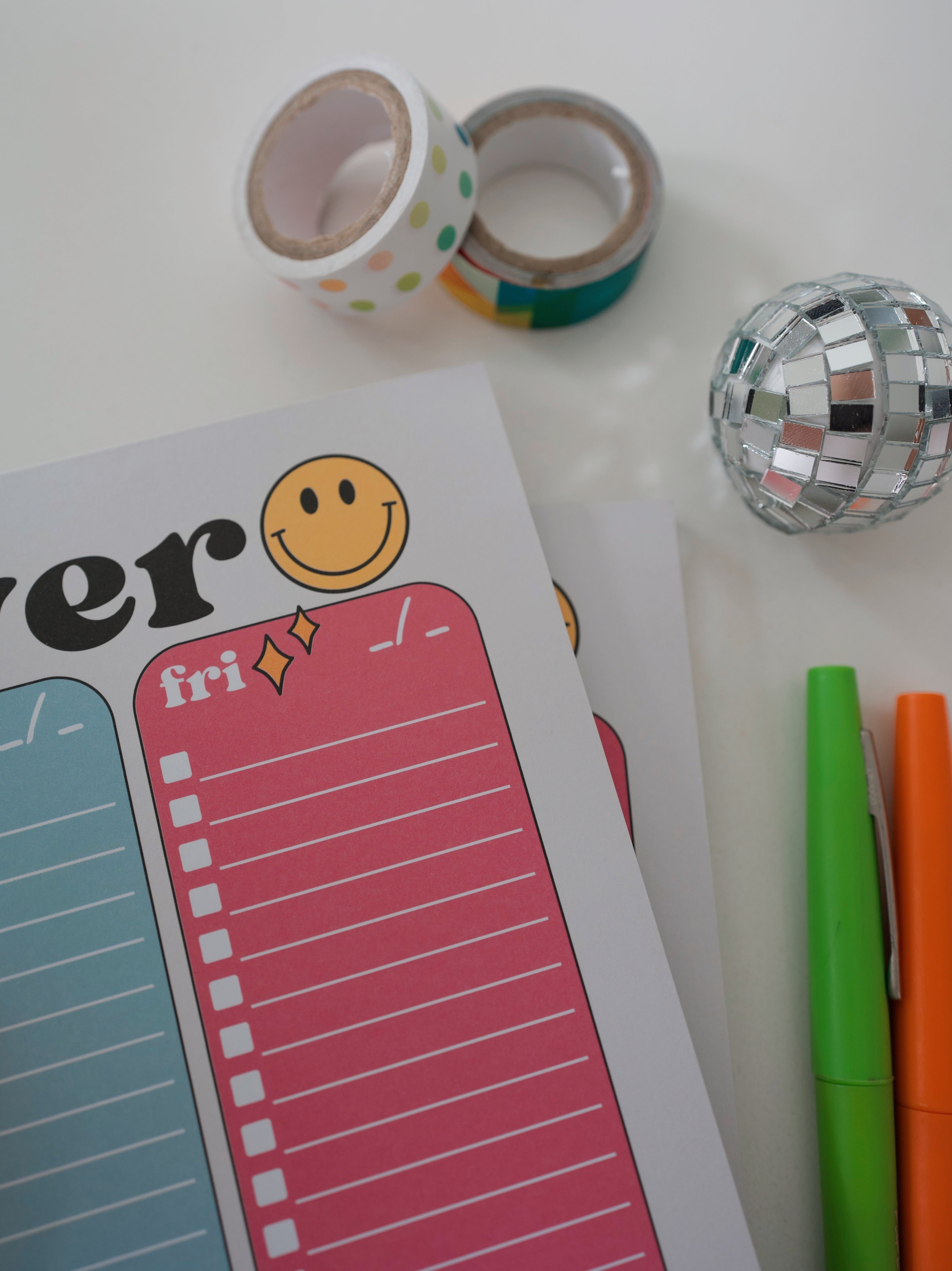 Best Week Ever Weekly Notepad Planner – Miss Crafty Math Teacher